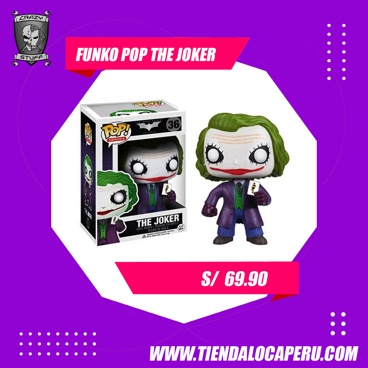 The Joker Funko Pop! #36 – Tienda Crazy Stuff